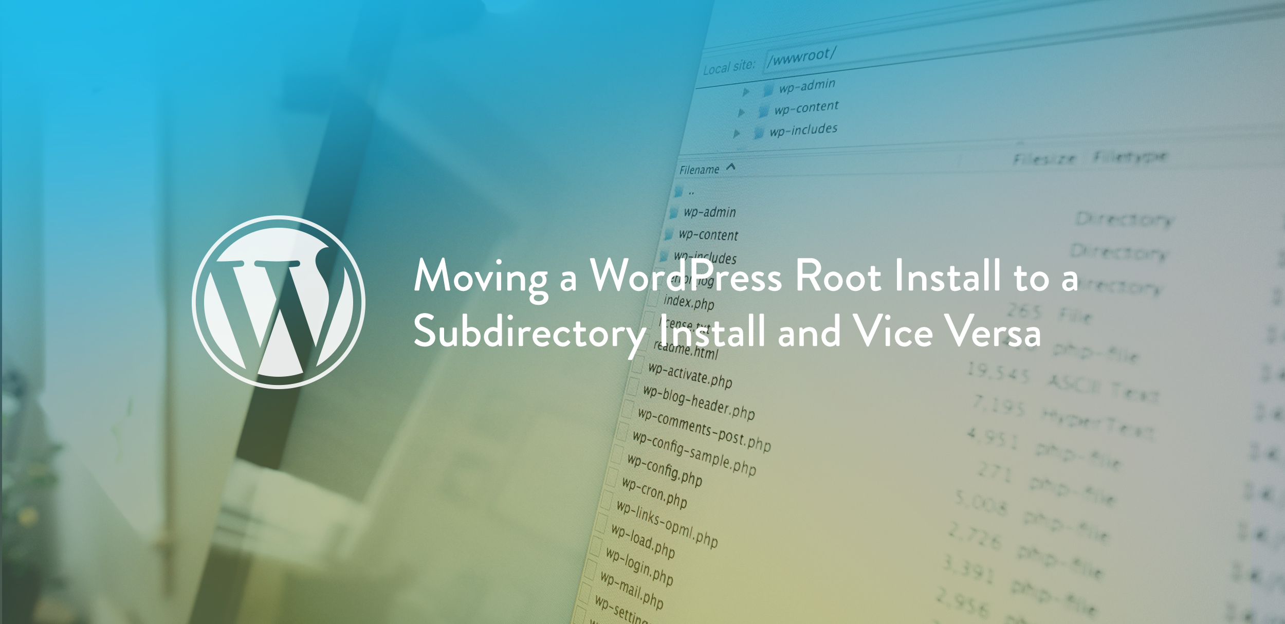 Moving a WordPress Root Install to a Subdirectory Install and Vice Versa