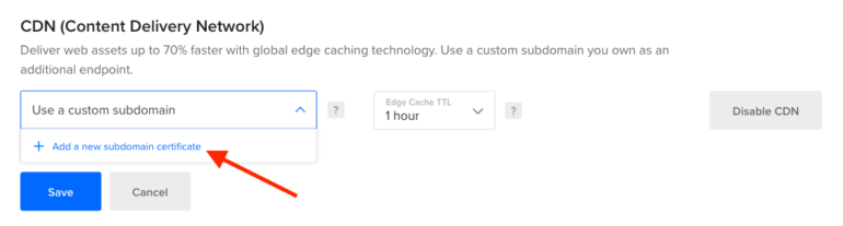 DigitalOcean Spaces CDN Setup