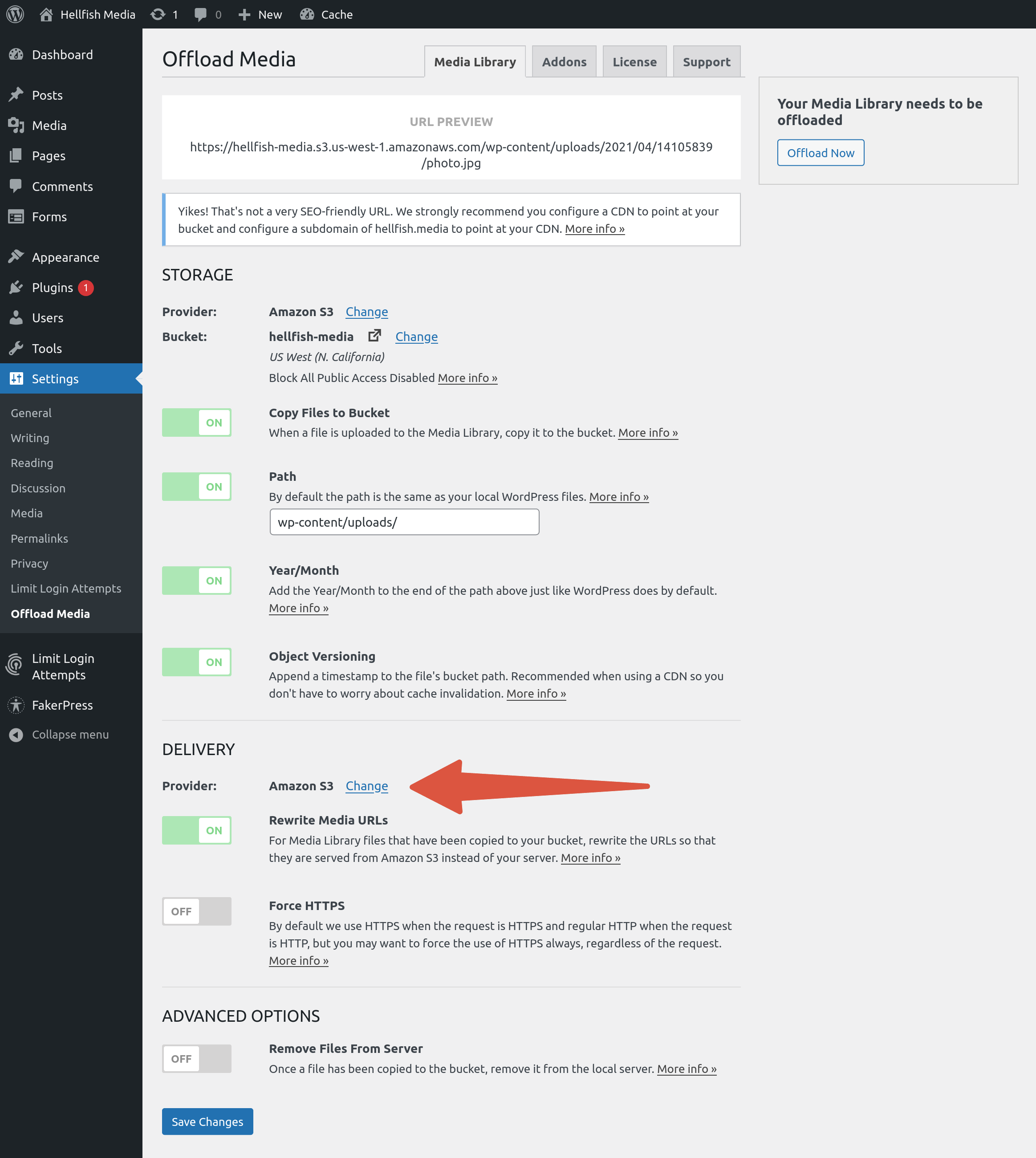 CloudFront Setup for Media Offloaded to Amazon S3