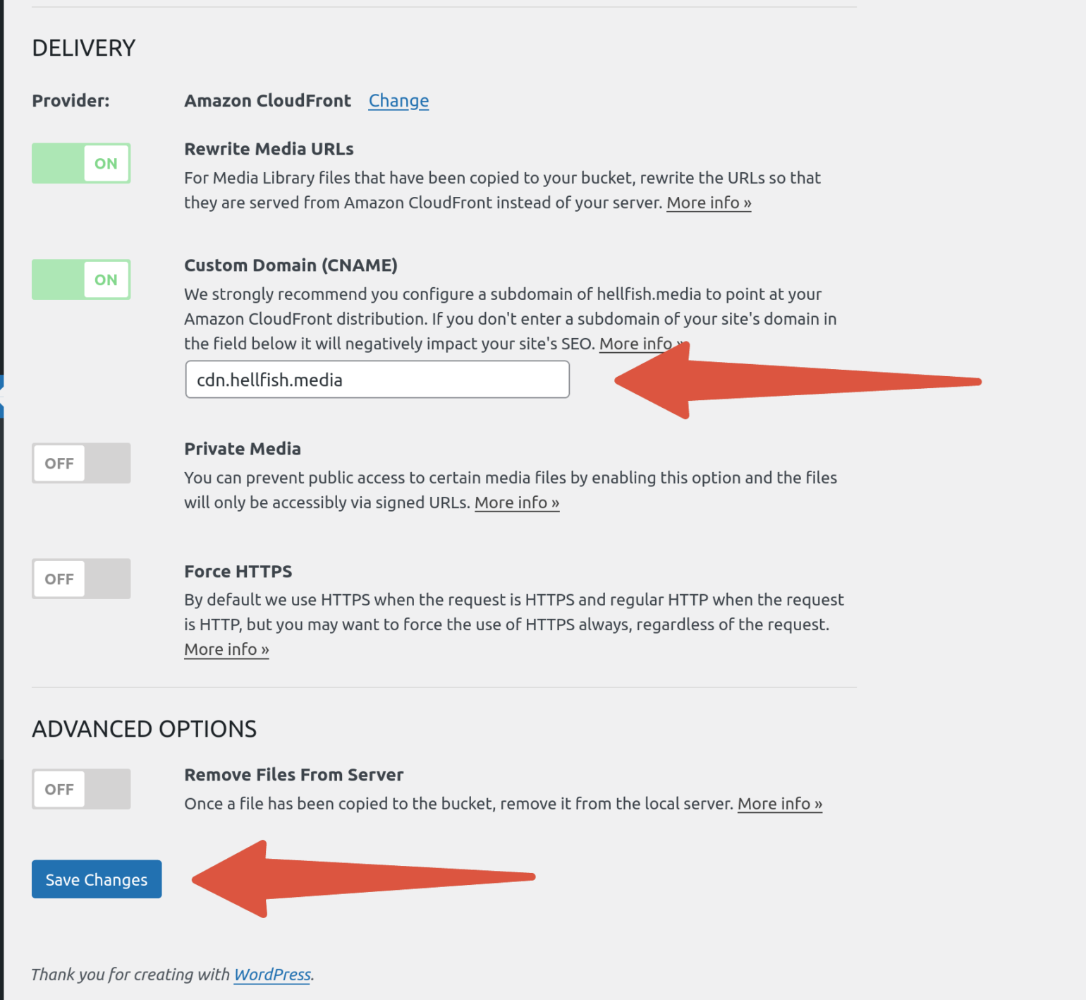 CloudFront Setup for Media Offloaded to Amazon S3