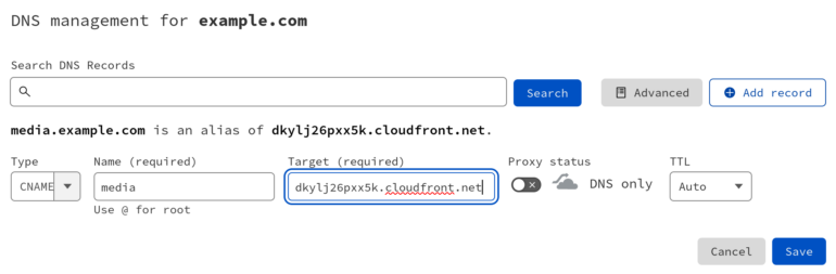 CloudFront Setup for Media Offloaded to Amazon S3