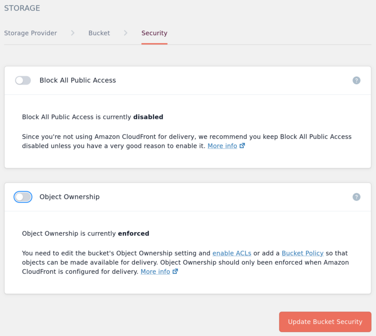 Amazon S3 Bucket Object Ownership